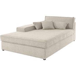 OTTO home Ottomane &raquo;Enid&laquo; einzeln stellbar oder als Teil eines Modulsofas, fester Sitzkomfort beige Baumwollmix (60% Baumwolle/40% Leinen);Struktur 