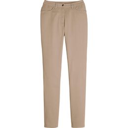 CRÉATION L Damen Stretch-Hose mit schmaler Beinweite beige Größe 56