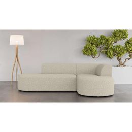 OTTO HOME Ecksofa »Ecksofa Tvinne mit Ottomane links oder rechts bestellbar« L-Form, mit Wellenunterfederung, BxTxH 260x170x73 cm beige