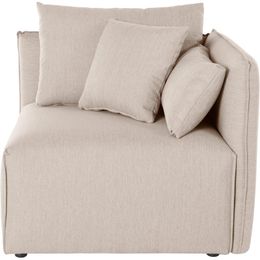 OTTO home Sofa-Eckelement &raquo;N&ouml;re&laquo; Modul - zum Zusammenstellen; in vielen Bezugsqualit&auml;ten und Farben beige Samtoptik (100% Polyester);Struktur (100% 