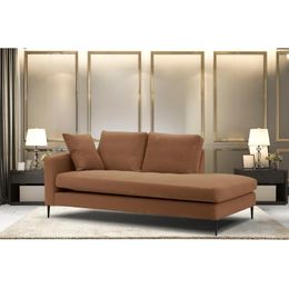 Home Affaire Recamiere &raquo;Cozy Chaiselongue, Ma&szlig;e B/T/H: 195/97/80 cm&laquo; mit losen Kissen und Metallbeinen, Armlehne links oder rechts w&auml;hlbar orange 