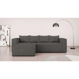 Home Affaire Ecksofa &raquo;LINCOLNVILLE mit Bettfunktion und Bettkasten, Ma&szlig;e B/H/T 244/76/150 cm&laquo; L-Form mit Wellenunterfederung, Recamiere beidseitig 