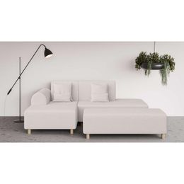 OTTO HOME Ecksofa »Suyala« L-Form mit Hocker beige