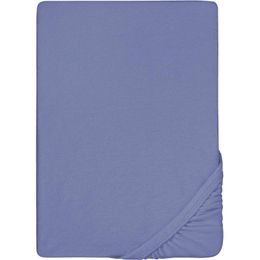 Biberna Spannbettlaken &raquo;Pepe&laquo; weicher Frottee-Stretch blau Obermaterial: 80% Baumwolle, 20% Polyester B/L: 200 cm