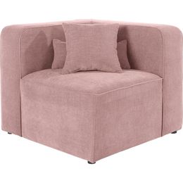 Home Affaire Sofa-Eckelement »Sundstrup« Modulserie, individuelle Zusammenstellung rosa