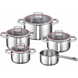Schulte Ufer SCHULTE-UFER Topf-Set »Valentina« Set, Bratentopf Ø 20 cm, Fleischtopf Ø 16/20/24 cm, Stielkasserolle Ø 16 cm, 9 Stk. tlg. Aluminium Edelstahl...