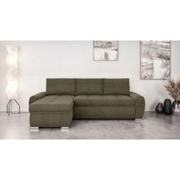 Home Affaire Ecksofa »HAVERHILL Schlafsofa mit Bettkasten, Maße B/H/T: 237/89/166 cm« L-Form mit Recamiere links oder rechts bestellbar,...