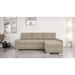 Home Affaire Ecksofa »HAVERHILL Schlafsofa mit Bettkasten, Maße B/H/T: 237/89/166 cm« L-Form mit Recamiere links oder rechts bestellbar,...