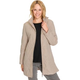 Damen Longjacke mit Rautensteppung beige, Gr&ouml;&szlig;e 38