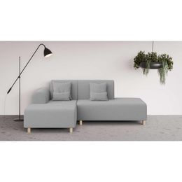 OTTO HOME Ecksofa »Suyala« L-Form mit Hocker grau