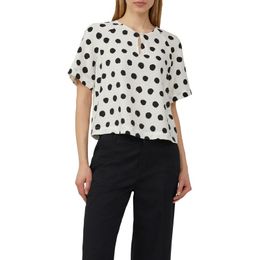 s.Oliver Kurzarmbluse mit All-Over Print OFFWHITE/BLACK 44 44 Bluse von s.Oliver