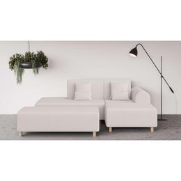 OTTO HOME Ecksofa »Suyala« L-Form mit Hocker beige