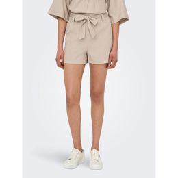 Only Shorts »ONLCARO HW LINEN BL BELT SHORTS CC PNT« mit Leinen Oxford Tan S (36) - N-Gr N-Gr S (36) Shorts von Only