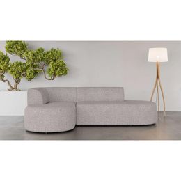 OTTO HOME Ecksofa »Ecksofa Tvinne mit Ottomane links oder rechts bestellbar« L-Form, mit Wellenunterfederung, BxTxH 260x170x73 cm hellgrau