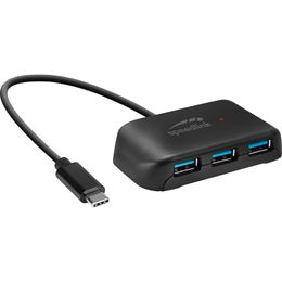Speed-Link SPEEDLINK USB-Adapter »SNAPPY EVO USB Hub, 4-Port, Type-C to USB 3.0, USB 3.1 Gen 1« passiv schwarz LED-Betriebsanzeige