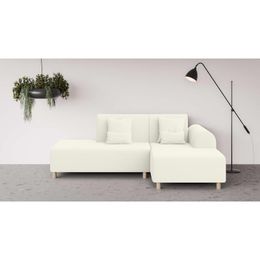 OTTO HOME Ecksofa »Suyala« L-Form mit Hocker creme