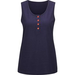 w&auml;schepur Damen Shorty marine-orange-bedruckt Gr&ouml;&szlig;e 36/38