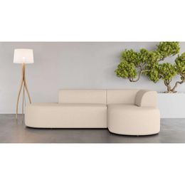 OTTO HOME Ecksofa »Ecksofa Tvinne mit Ottomane links oder rechts bestellbar« L-Form, mit Wellenunterfederung, BxTxH 260x170x73 cm beige