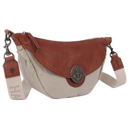 Harbour 2nd Umhängetasche »Estelle« Schultertasche Handtasche Damen mit Ankerschloss khaki/cognac
