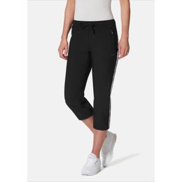 STOOKER WOMEN Sporthose »Sport Bermuda Stripe 7/8 Sporthose« Regular Fit Sport Synthetik für Damen black 48/50 48/50 7/8 Sporthose