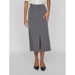 Vila Maxirock &raquo;VIVARONE HW LONG SKIRT - NOOS&laquo; Medium Grey Melange 44 44 Kn&ouml;chellanger Rock von Vila