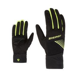 Ziener Fahrradhandschuhe &raquo;DIRICH-Z TOUCH bike glove&laquo; black.poison yellow 9 9 winddichte, atmungsaktive, wasserabw. WINDSHIELD@ Membran