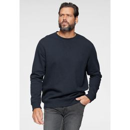 MAN'S WORLD Man's World Damen Sweatshirt, Langarm, Basic-Stil, unifarben, Rundhalsausschnitt blau S (44/46)