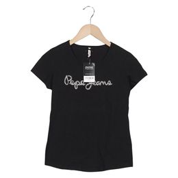 Pepe Jeans T-Shirt Damen Größe L Second Hand schwarz