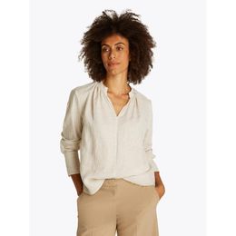 Tommy Hilfiger Klassische Bluse »ESS LINEN V-NECK BLOUSE« mit Raffung, kühlendes Premium Leinen Classic Ithaca/ Sandalwood 34 34 Bluse von TOMMY...