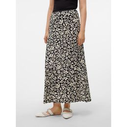 V&eacute;ro Moda VERO MODA Maxirock &raquo;VMALBA ANKLE SKIRT WVN GA NOOS&laquo; Black AOP:Sussie M (38) M (38) Kn&ouml;chelfreier Rock von Vero Moda