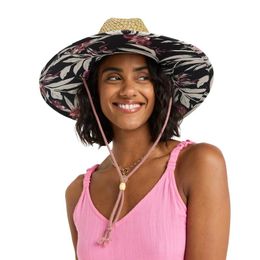 Roxy Sonnenhut &raquo;Pina To My Colada Printed&laquo; Anthracite Wind Swept Floral M M Material: Stroh