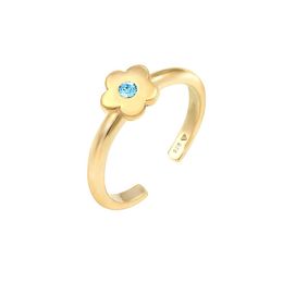 Elli Ring 'Blume' Mädchen Größe 50/60 türkis / gold