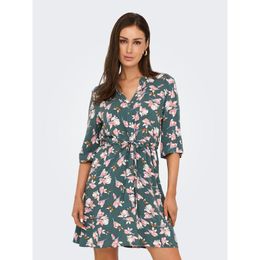 Only Tunikakleid »ONLCORA 3/4 V-NECK TUNIC CS PTM« Sommerkleid Balsam Green AOP:371 Mariposa M (38) - N-Gr N-Gr M (38) Sommerliches Tunikakleid von...