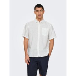Only & Sons ONLY & SONS Kurzarmhemd »ONSCAIDEN LIFE REG SS 1 PKT SHIRT« White S - N-Gr N-Gr S Cooles Hemd von Only & Sons