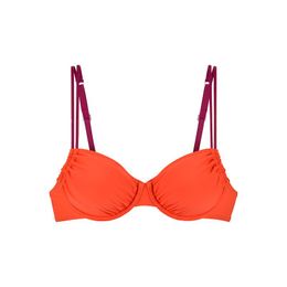 s.Oliver Bügel-Bikini-Top »Yella« mit kontrastfarbenen Details orange 38 - Cup B Cup B 38 Kontrastfarbene Details