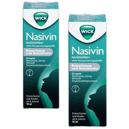 Wick Nasivin Nasenspray oK Erw./Schulkin.0,5 mg/ml 2 St