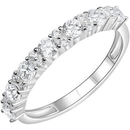 Firetti Silberring »Schmuck Geschenk Silber 925 Fingerring Ring Memoire« mit Zirkonia (synth.) silberfarben-kristallweiß 58 Zarter Schimmer :...