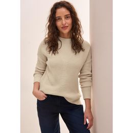 Cecil Rundhalspullover mit Struktur pearl beige XXL (46) XXL (46) Pullover von Cecil