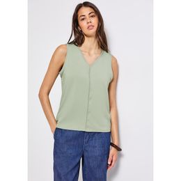 Street One Damen Street One Shirttop mit H&auml;kel Details gr&uuml;n 42