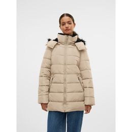 V&eacute;ro Moda Vero Moda Damen Steppjacke &raquo;VMWILMA JACKET PRM&laquo; mit Kapuze silber M