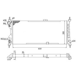 MAGNETI MARELLI Kühler, Motorkühlung für VAUXHALL 90410049 350213588003