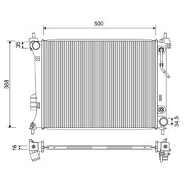 Valeo K&uuml;hler, Motork&uuml;hlung f&uuml;r HYUNDAI 253101J500 25310-1J050 25310-4P050 701254