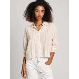 Pepe Jeans Bluse 'Dark' Damen Größe XS orange / weiß