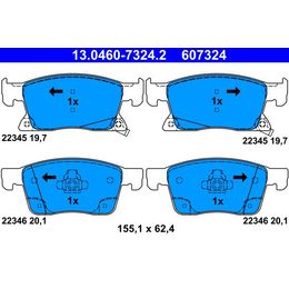 ATE Bremsbelagsatz, Scheibenbremse 13.0460-7324.2 vorne rechts links f&uuml;r VAUXHALL OPEL 95526567 13478301