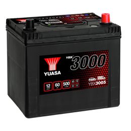 Yuasa YBX3000 - SMF 12V 60Ah 500A Starterbatterie für HYUNDAI MITSUBISHI SUZUKI KIA SANTANA CITROËN/PEUGEOT TOYOTA MAZDA FORD NISSAN HONDA 5600ST 2880