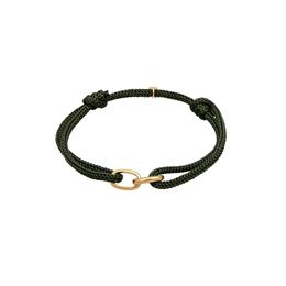 Kuzzoi Armband Herren Gr&ouml;&szlig;e 19 gold / oliv