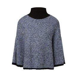 comma, COMMA Poncho Damen Größe XS/XL blau / schwarz / weiß