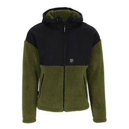 SPITZBUB Fleecejacke 'Essential' Herren Größe XXL dunkelgrün / schwarz