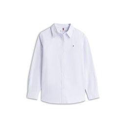 Tommy Hilfiger Bluse Damen Gr&ouml;&szlig;e L taubenblau / wei&szlig;
