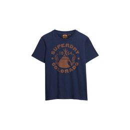 Superdry T-Shirt 'Lo-Fi' Damen Größe XXL marine / dunkelbraun